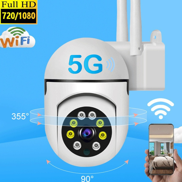 HD 1080P/720P 5G WiFi IP Camera Wireless Speed Dome PTZ IR+Full Color ...