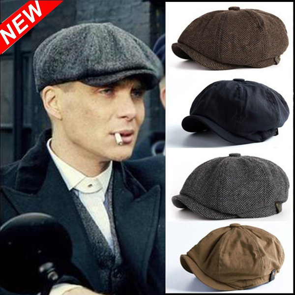 New Fashion Men Retro Beret Peaky Blinders Wool Blend Vintage ...