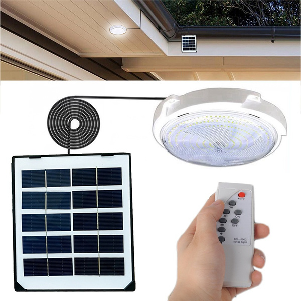 LED Solar Ceiling Lamp Corridor Light with Remote Control for Indoor ...