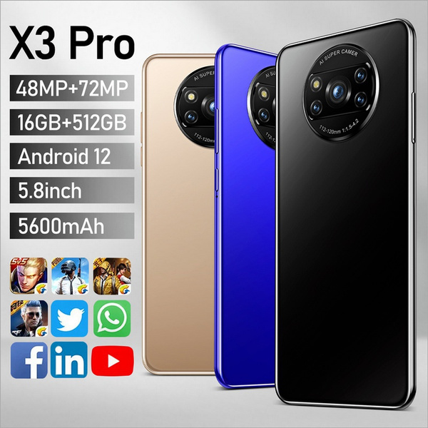 New Mobile Phone X3 Pro 5.8-inch Large Screen Unlocked Smartphone Dual ...