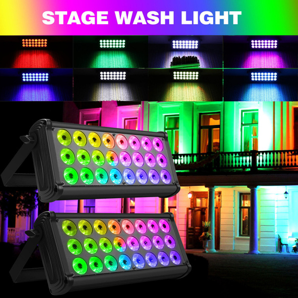 120W 4in1 24LED RGBW Color Mixing Rainbow DJ Effect Outdoor Wall Flood ...
