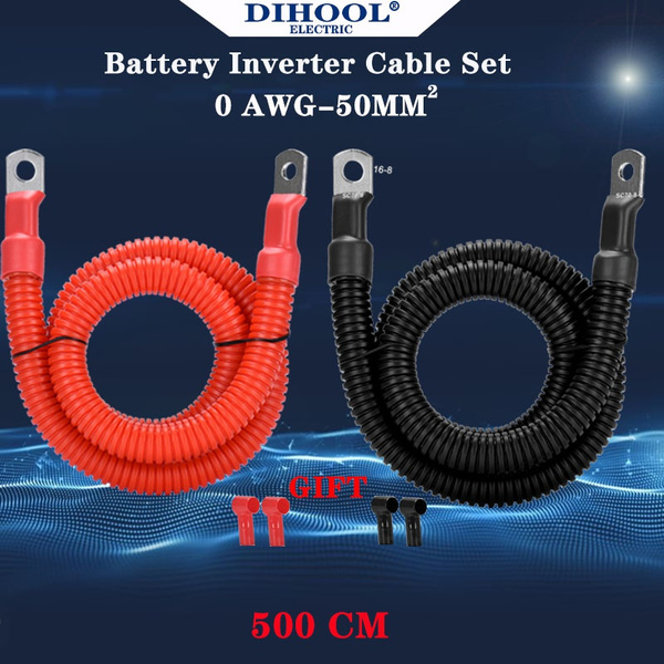 500cm Battery Inverter Cable With Terminals, Marine Power Battery Wire ...