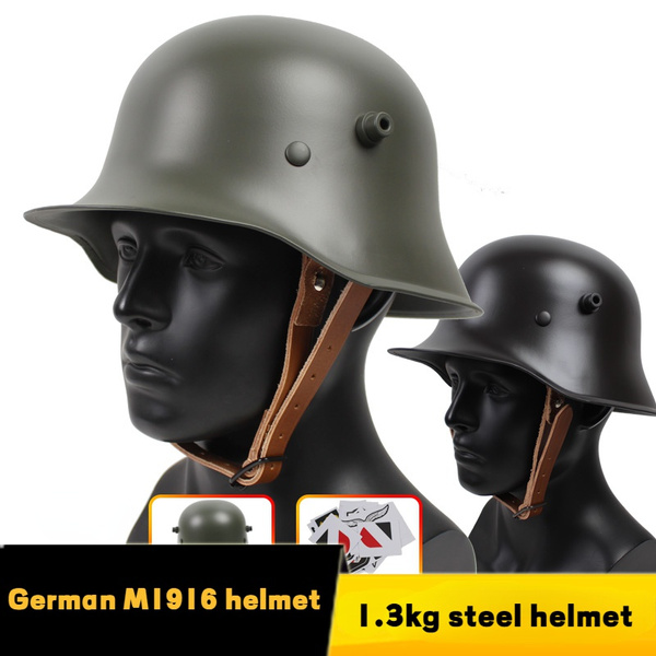 German M18 Helmet Steel Safety Helmet WW1 Black German Austria M1916 ...