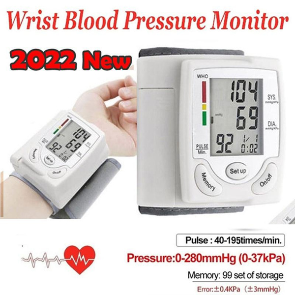 New Automatic LCD Display Wrist Blood Pressure Monitor Heart Rate Meter ...