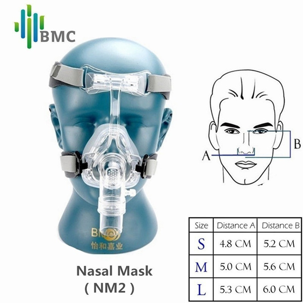 NM2 Nasal Mask For CPAP Masks Interface Sleep Snore Strap With Headgear ...