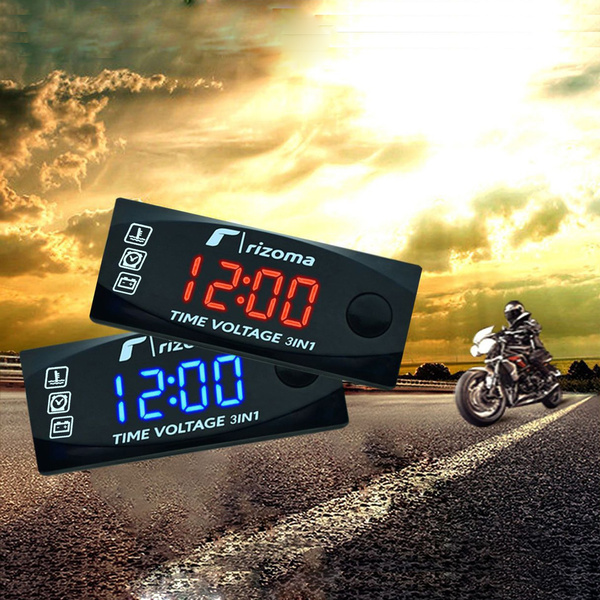 3 in 1 Digital LED Display Meters Universal Voltmeter Clock Thermometer ...