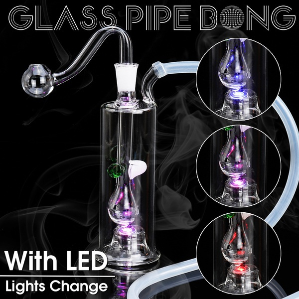 LED Color Change Pipe Glass Pipe Bottle | Wish