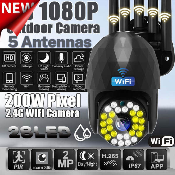28 LED 1080P Full HD Wireless Camera PTZ Wifi IP Camera Night Vision ...