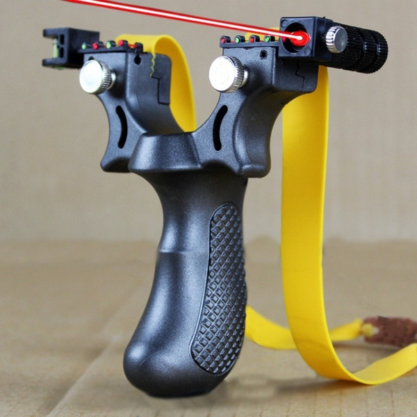 Outdoor Hunting Slingshot Laser Aiming Slingshot Using Flat Rubber Band ...