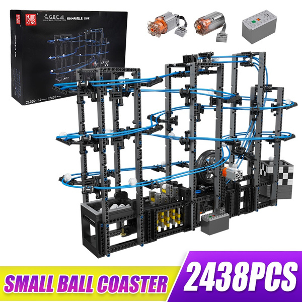 MOULD KING Technical Marble Run Roller Coaster Model Building Blocks ...
