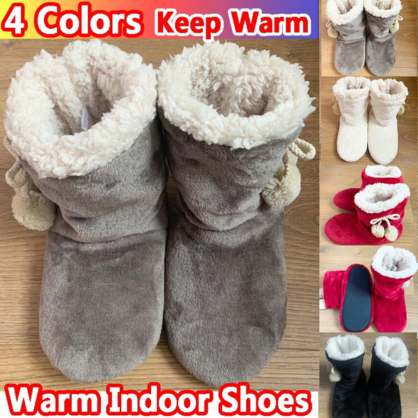 New Women Indoor Slippers Warm Plush Lovers Home Slipper Soft Winter ...