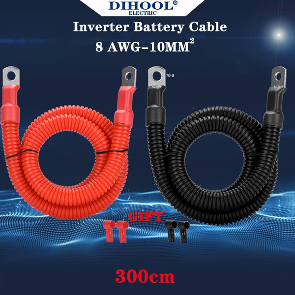 300cm Long Red Black New Car Battery Inverter Cable with Terminals ...