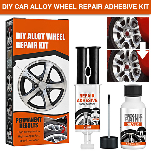 DIY Car Alloy Wheel Repair Adhesive Kit Rim Surface Damage Scuff Fix ...