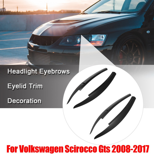 1 Pair Car Headlight Headlamp Eyebrows Eyelid Trim Cover for Volkswagen ...