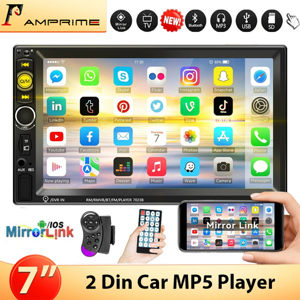 AMPRIME Double Din Car Stereo Radio 7” Inch HD Touch Screen Car ...