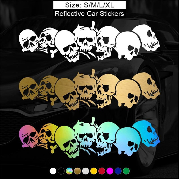 1PC Body Decal Skull Car Stickers HumanSkeleton Self-adhesive Vinyl ...
