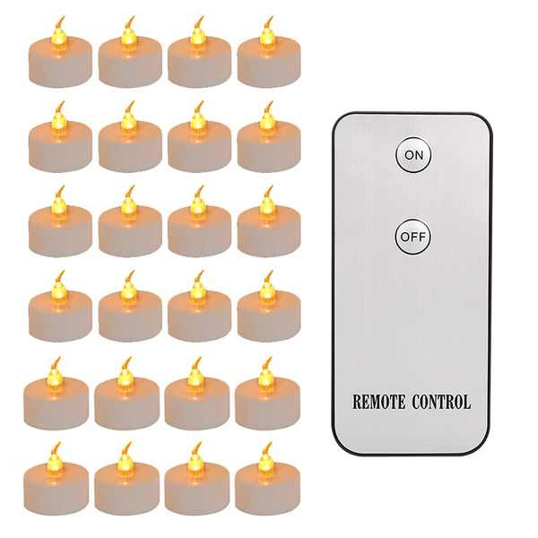 WANG Flameless Flickering Candles Warm White Led Candle Tea Light with ...