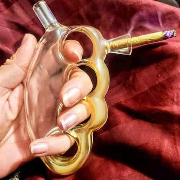Glass Knuckle Bubbler for Joint Cone Blunt Set | Wish
