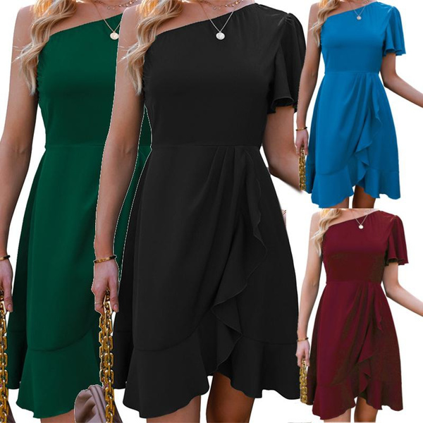 Elegante Kleid Für Frauen Bodycon Kleid Eine Schulter Sommer Neue Mode ...