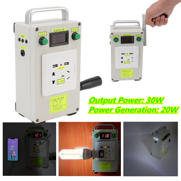 Hand Crank Generator Outdoor Field Portable 220V 12V 5V Mobile Phone ...
