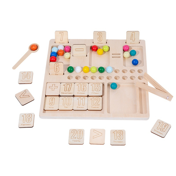 Montessori Teaching Aids Wooden Clip Beads Operation Toys Children's ...