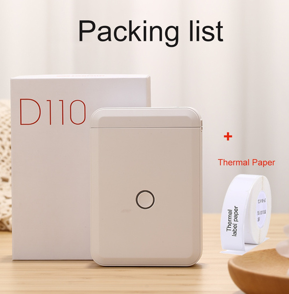 D110 Bluetooth Label Maker Machine Mini Pocket Thermal Label Printer ...