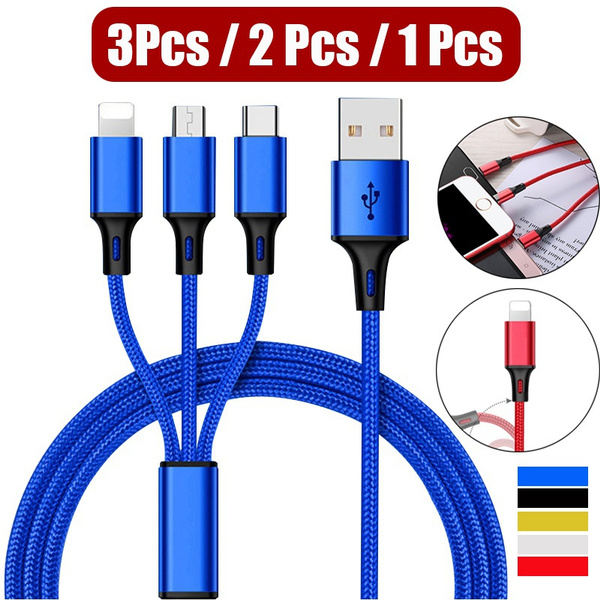 2022 New USB Cable 3 In 1 Usb Cable For iPhone 14 13 12 12 Pro 11 Pro ...
