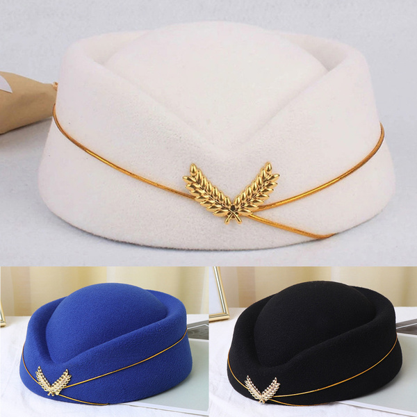 1Pcs Stewardess Hat Beret Hat Women Air Hostesses Hat Party Cosplay ...