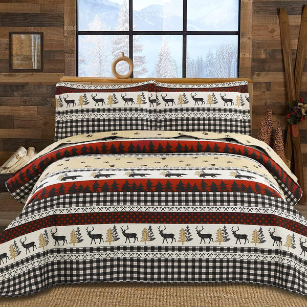 Rustic Quilt Bedding Set Twin Full/Queen King Size Bedspread Coverlet ...