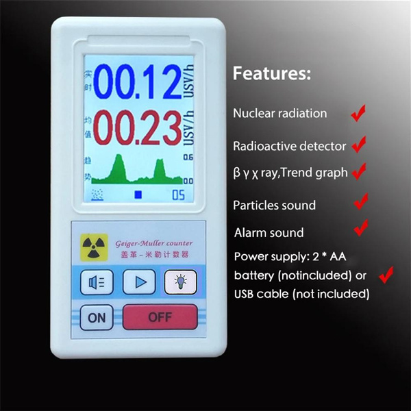 Geiger Counter Nuclear Radiation Detector Personal Dosimeter X-ray Beta ...
