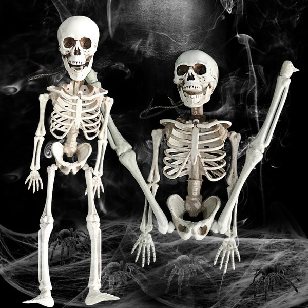 1pc Halloween Skeletons, 16" Full Body Skeletons Realistic Human Bones ...