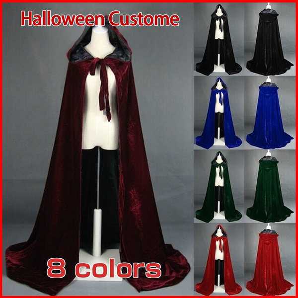 Adult/Children Unisex Men Women Reaper God Gothic Hooded Velvet Cloak ...