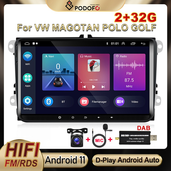 PODOFO NEW 9'' Android 11 2Din Car Stereo HD 1080P Car Radio Autoradio ...