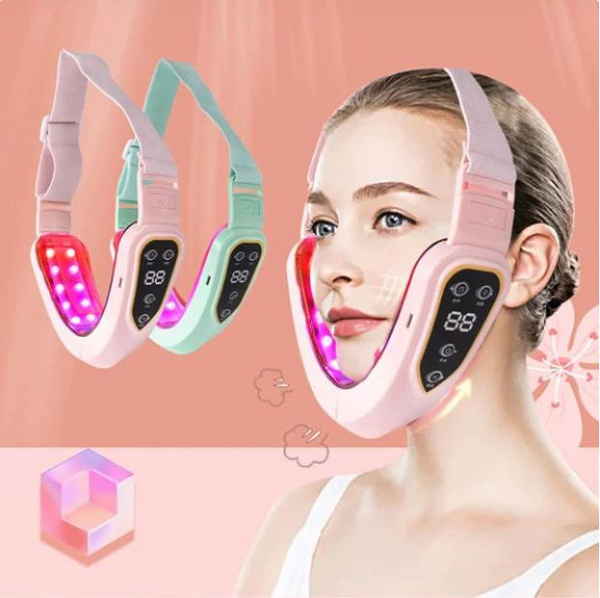LED Photon V Face Slimming Exerciser Massager Chin Vibration Lifting ...