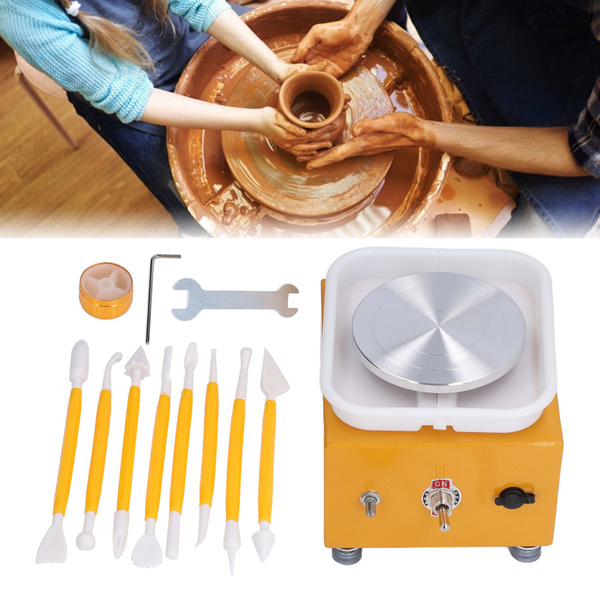 Pottery Wheel Mini Water Basin Miniature Children\'s Teaching Ceramic ...