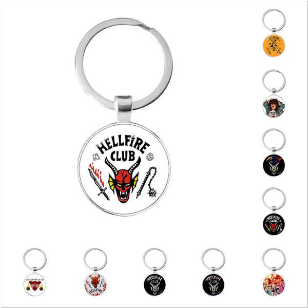 48 styles Hellfire Club Key Rings Stranger Things 4 Keychain Time gem ...