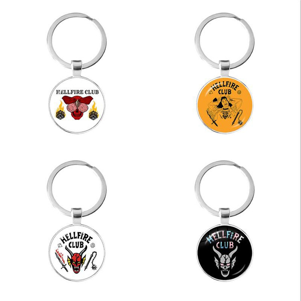 48 styles Hellfire Club Key Rings Stranger Things 4 Keychain Time gem ...
