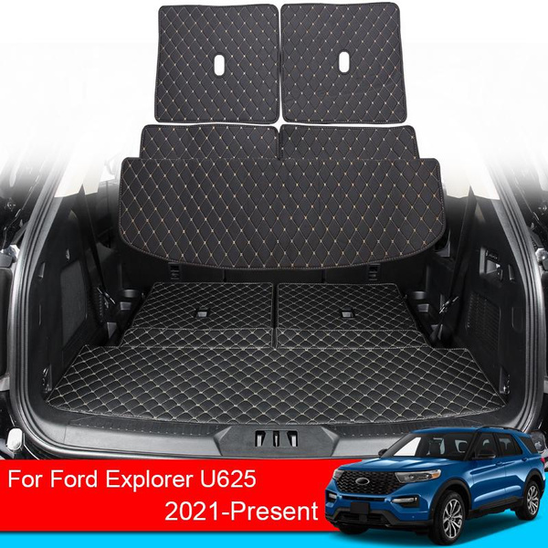 1PC PU Leather Car Rear Trunk Mat For Ford Explorer U625 2021-Present ...