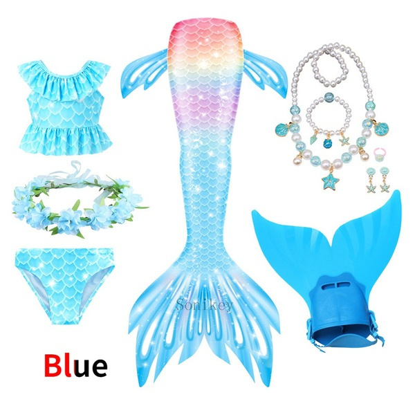 15 Colors Available Mermaid Tail Sets Baby Girls Mermaid Costume ...