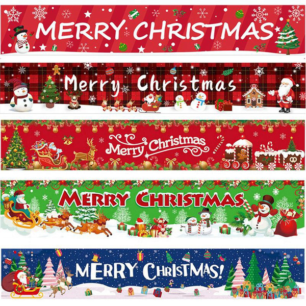 Merry Christmas Outdoor Banner Merry Christmas Decorations For Home ...