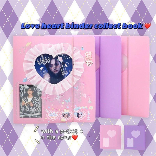 DIY Cards Kawaii Idol Cards Stickers Collect Book Binder Album Two Side ... DIY Cards Kawaii Idol Cards Stickers Collect Book Binder Album Two Side ...