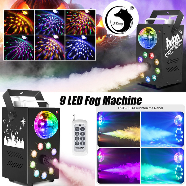 New 700W 9LED RGB LED Fog Machine Smoke Machine Colorful Party Disco ...