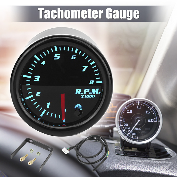 1 Set 2-1/16" 52mm Universal Car Tachometer Tacho Gauge 7 Color Meter ...