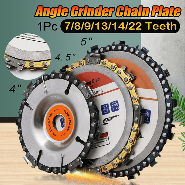 1Pc New Upgrade 4/4.5/5 Inch Grinder Chain Disc Wood Carving Disc ...