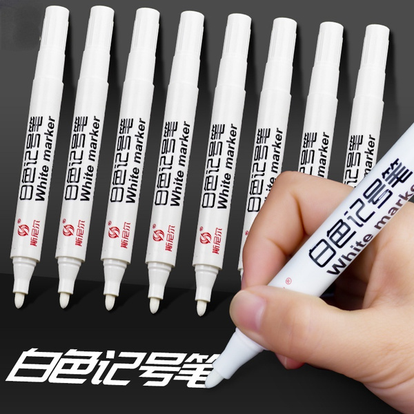 White Marker Pen Waterproof Plastic Gel Pen Writing Drawing Graffiti ...