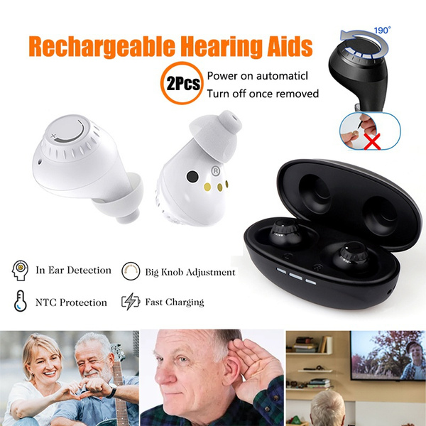 2Pcs New Fashion Digital Hearing Aids for The Hearing Loss Mini ...
