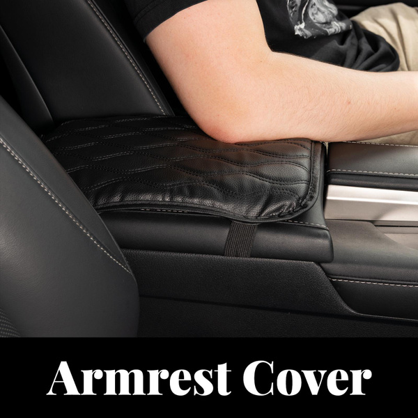 Universal Leather Car Armrest Mat Cushion Cover Interior Auto Center ...