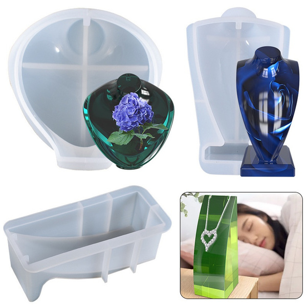 DIY 3D Mannequin Jewelry Stand Mold Bust Display Storage Box Epoxy ...