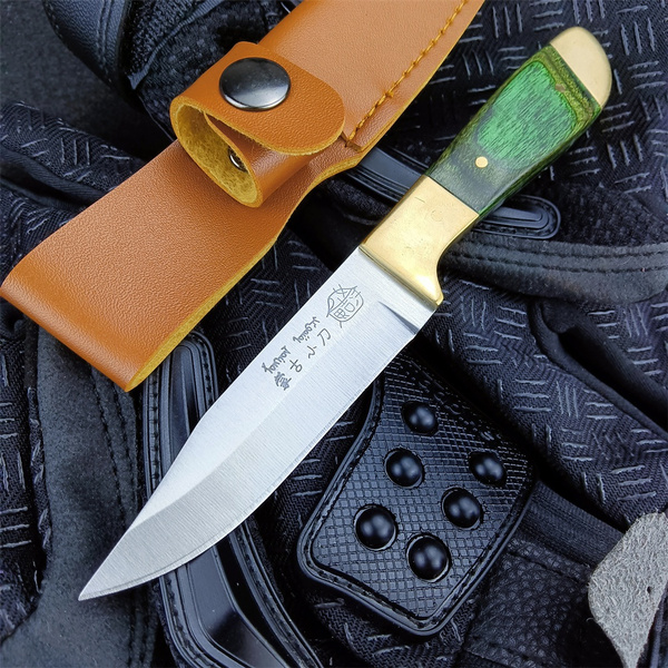 Handcrafted Portable Fixed Hunting Knife Full Tang 440C Blade with PU ...