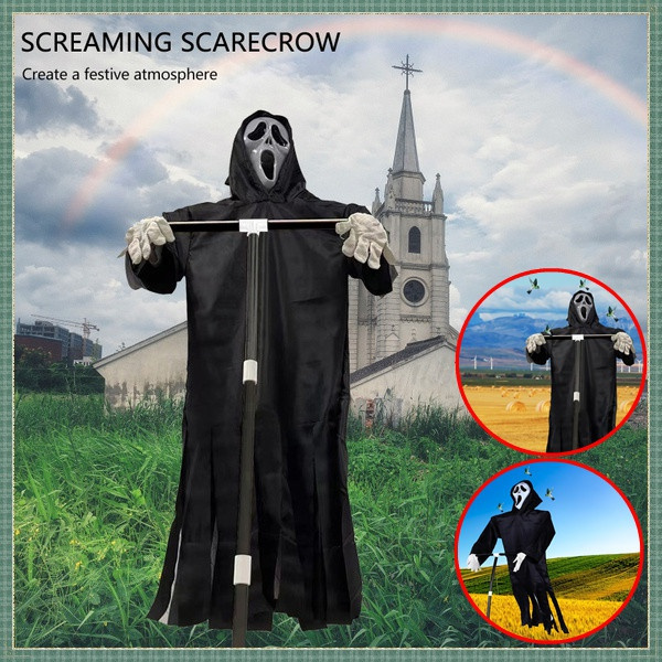 New Creative Terror Scarecrow Halloween Decoration Ghostface Scarecrow ...